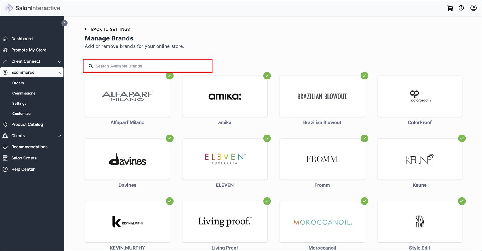 How do I manage my brands?