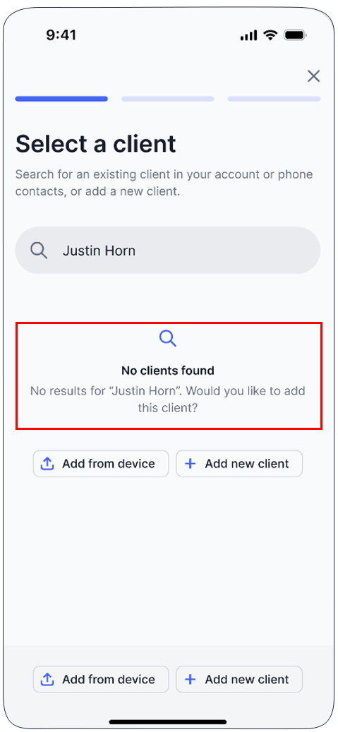 How do I add clients to the SalonInteractive mobile app manually?