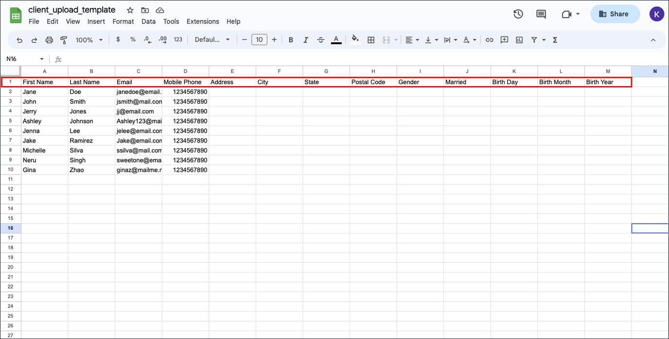 How do I create or edit a CSV file for my client list?