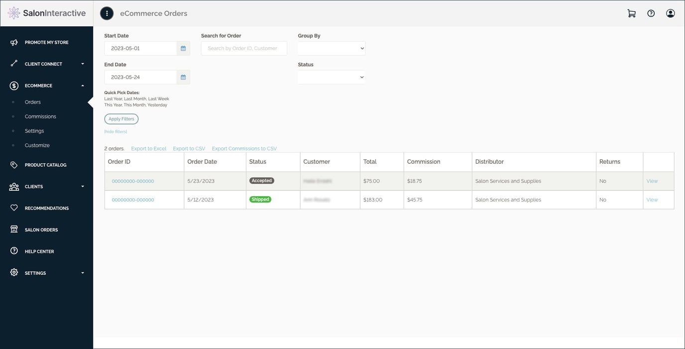 How do I process a client return?