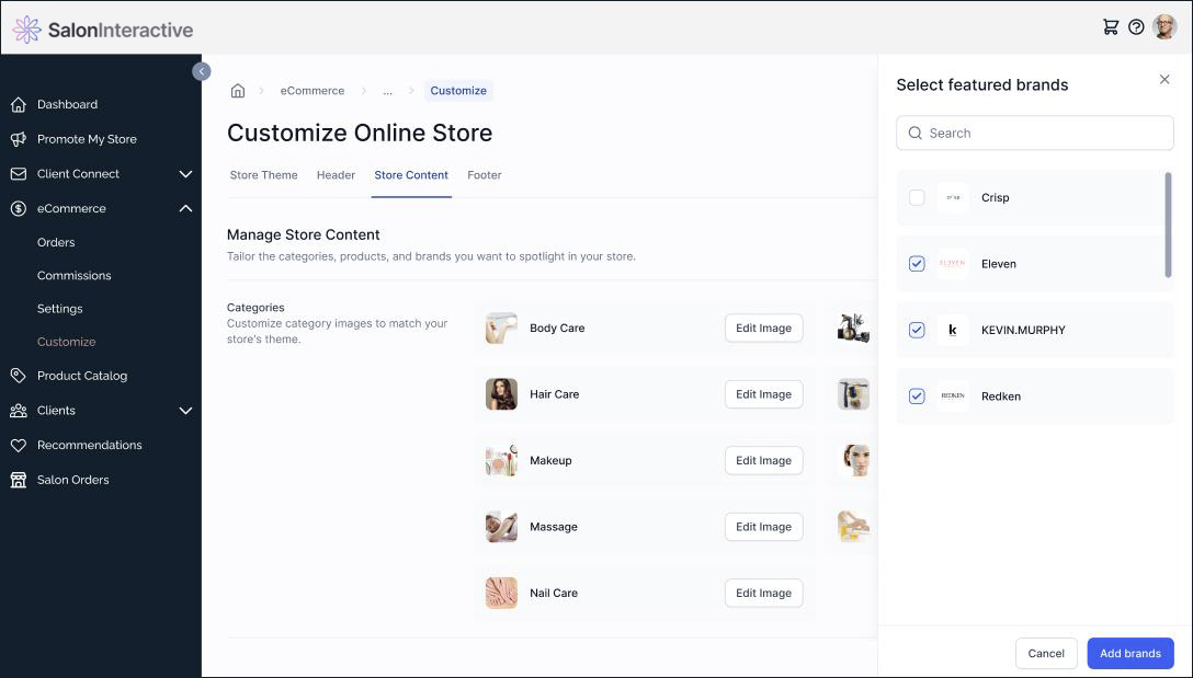 How do I customize my Online Store category images?