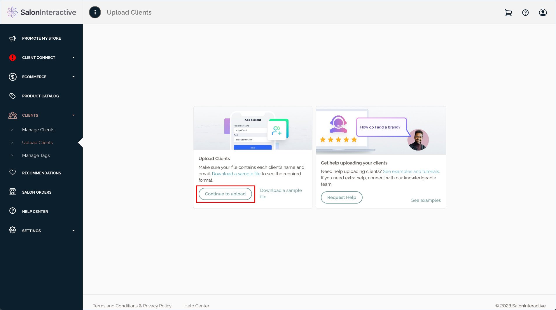 How do I upload clients?