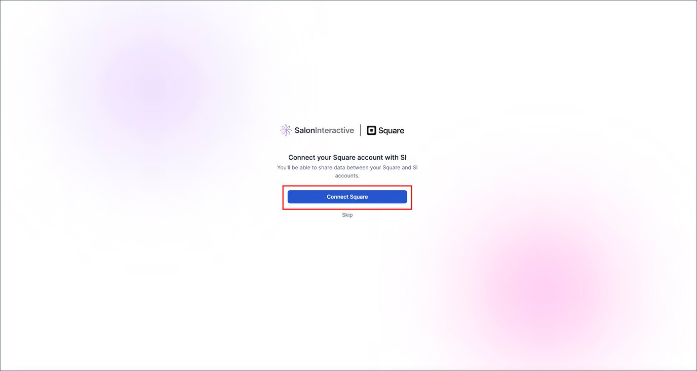 How do I set up my SalonInteractive account as a Square user?