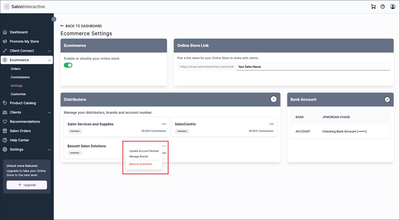 How do I remove a distributor?