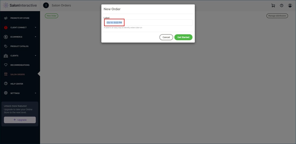 How do salon orders work?