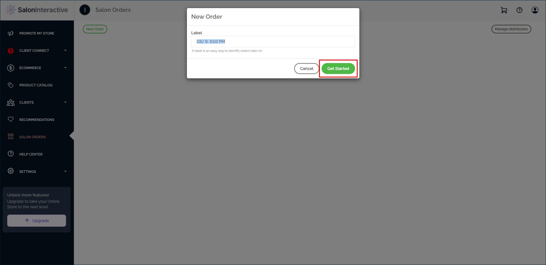 How do salon orders work?