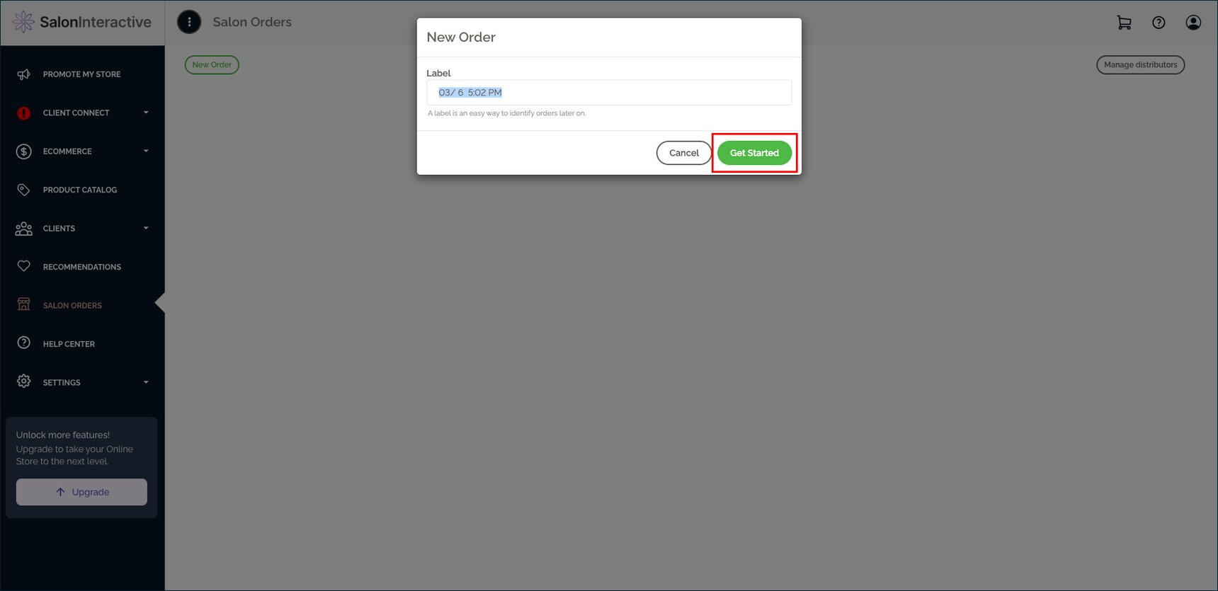 How do salon orders work?