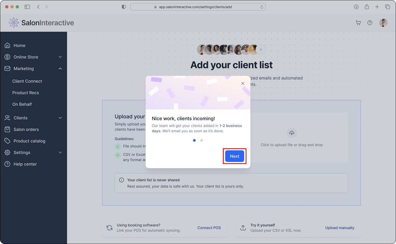 How do I upload clients?