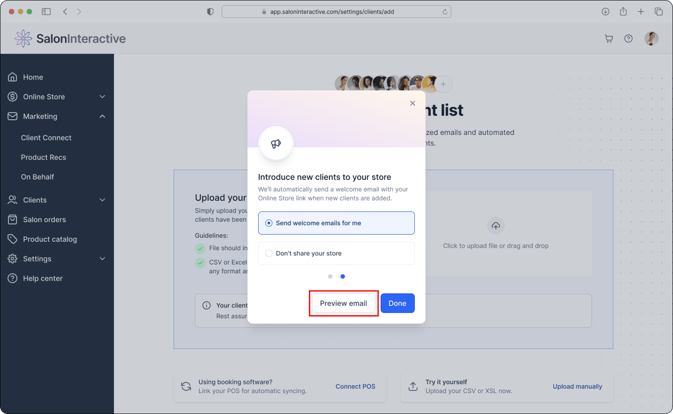 How do I upload clients?